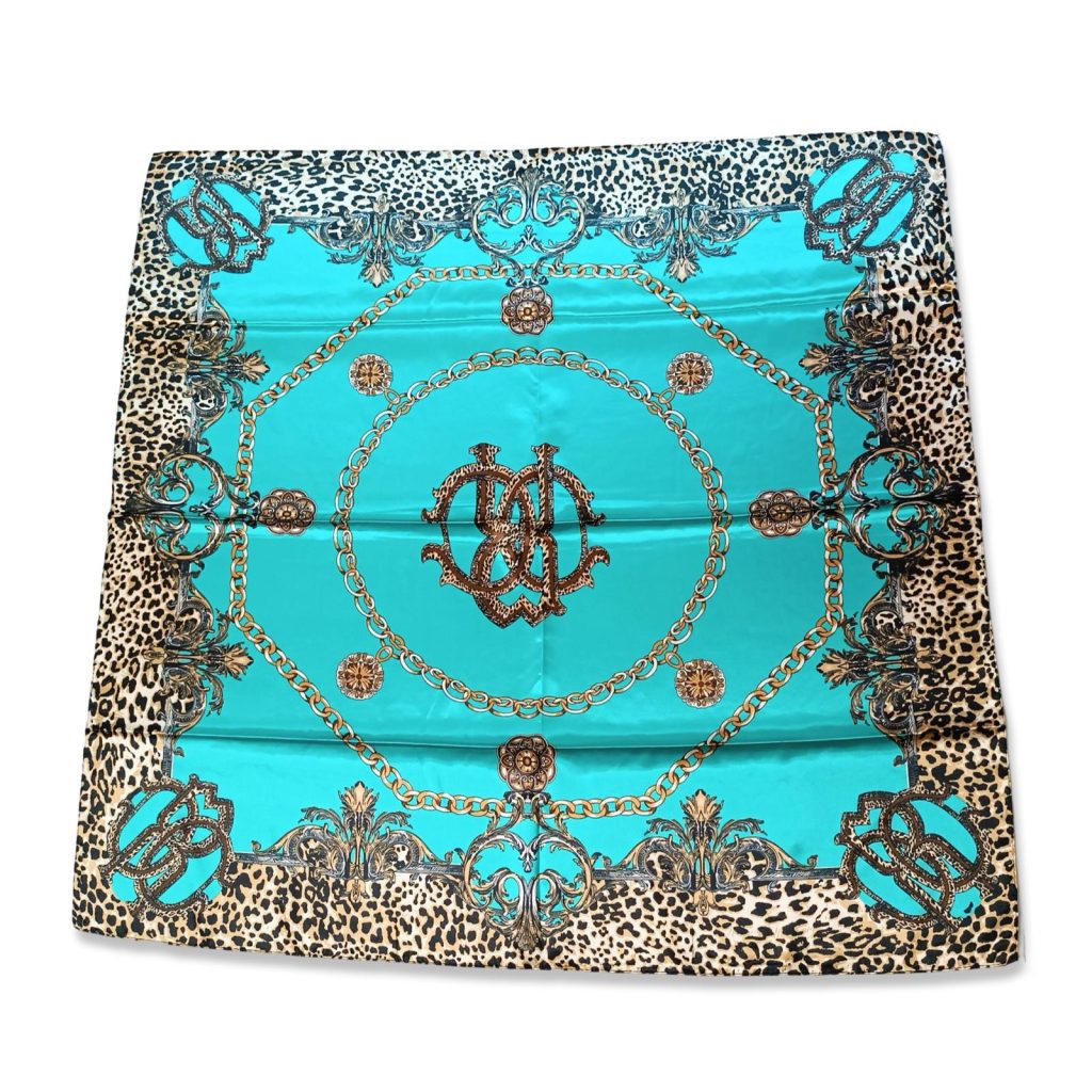 Pañoleta animal print con turquesa – Tumma Accesorios