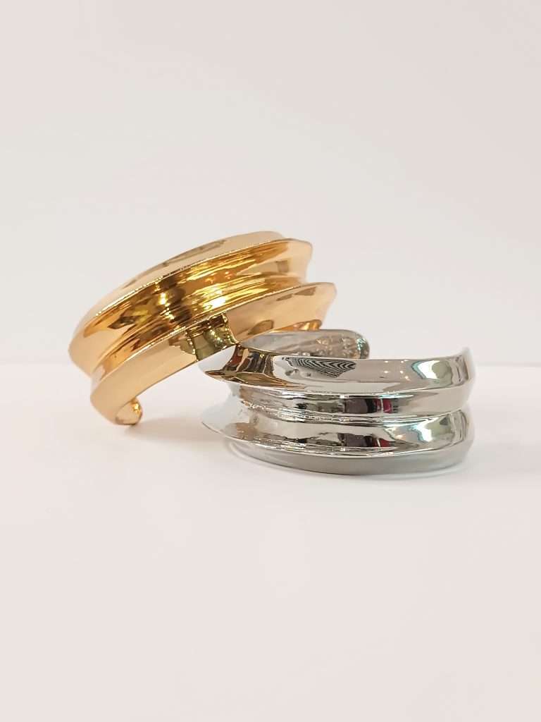 Pulsera rigida doble con parte plana – Tumma Accesorios